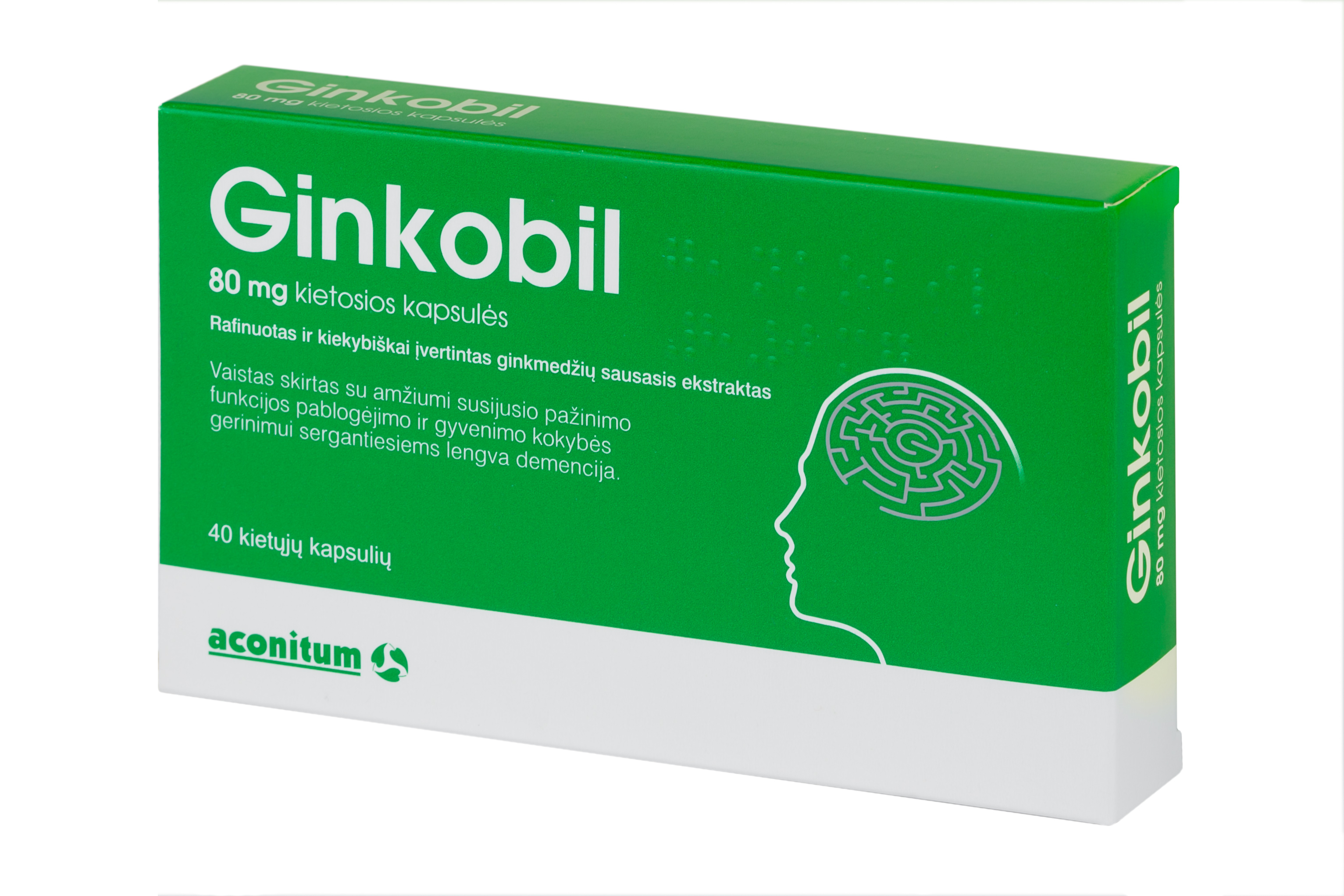 Ginkobil 60,80,120 Mg Hard Capsules | Aconitum JSC | CPHI Online